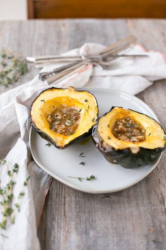 Baked Acorn Squash With Walnuts And Maple Syrup Kimbrough Daniels